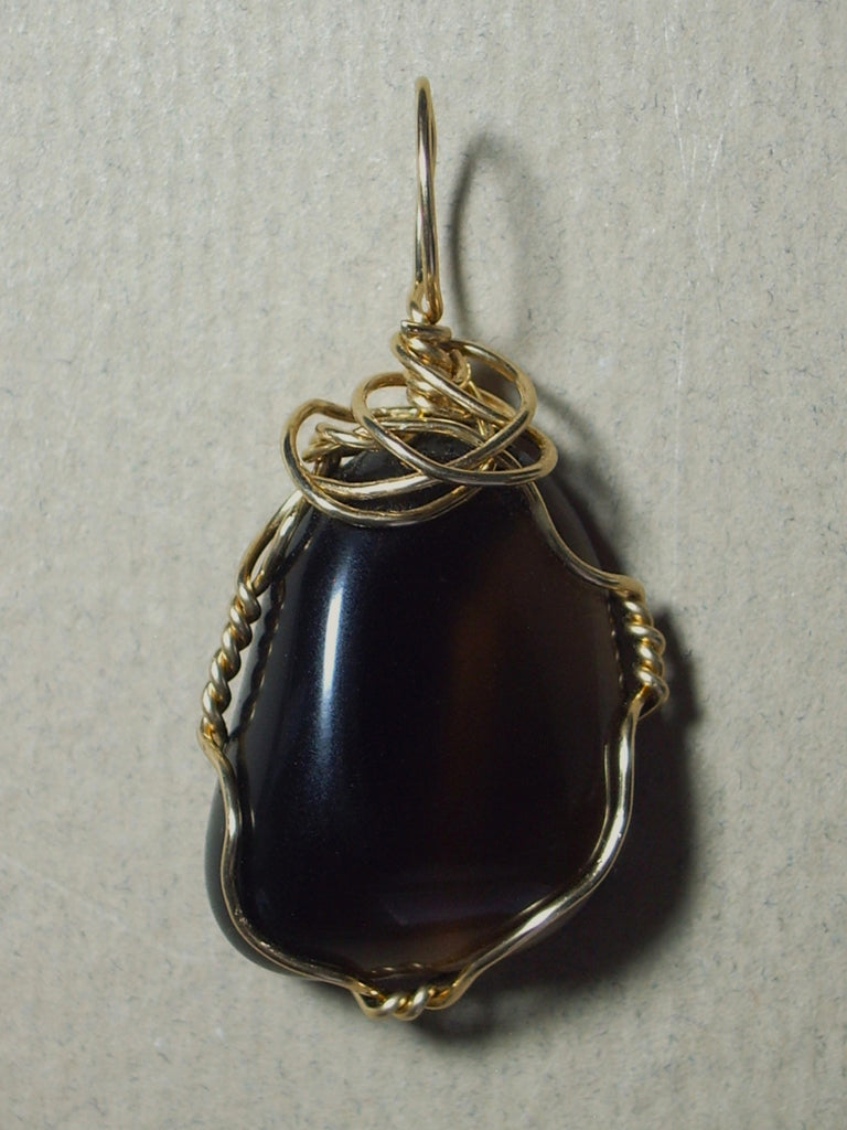 Apache Tear Pendant Wire Wrapped 14/20 Gold-Filled – Jemel