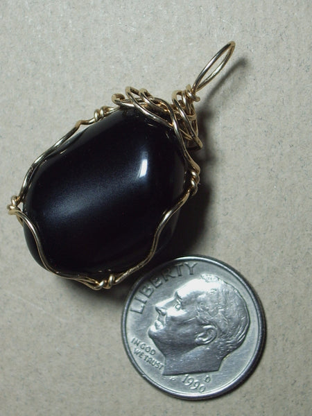 Apache Tear Pendant Wire Wrapped 14/20 Gold-Filled – Jemel