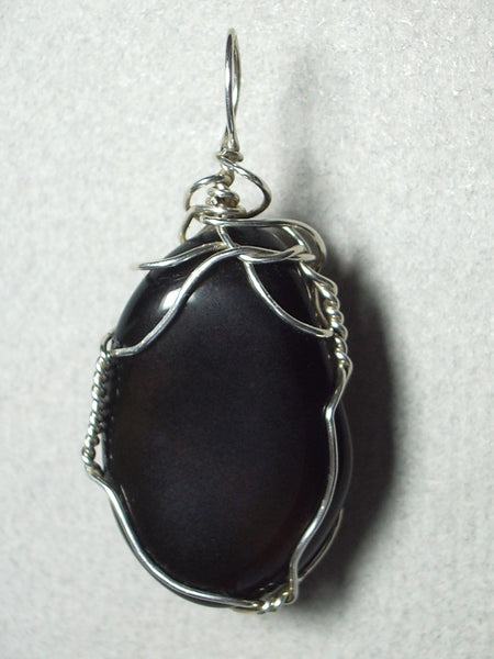 Apache Tear Pendant Wire Wrapped .925 Sterling Silver – Jemel