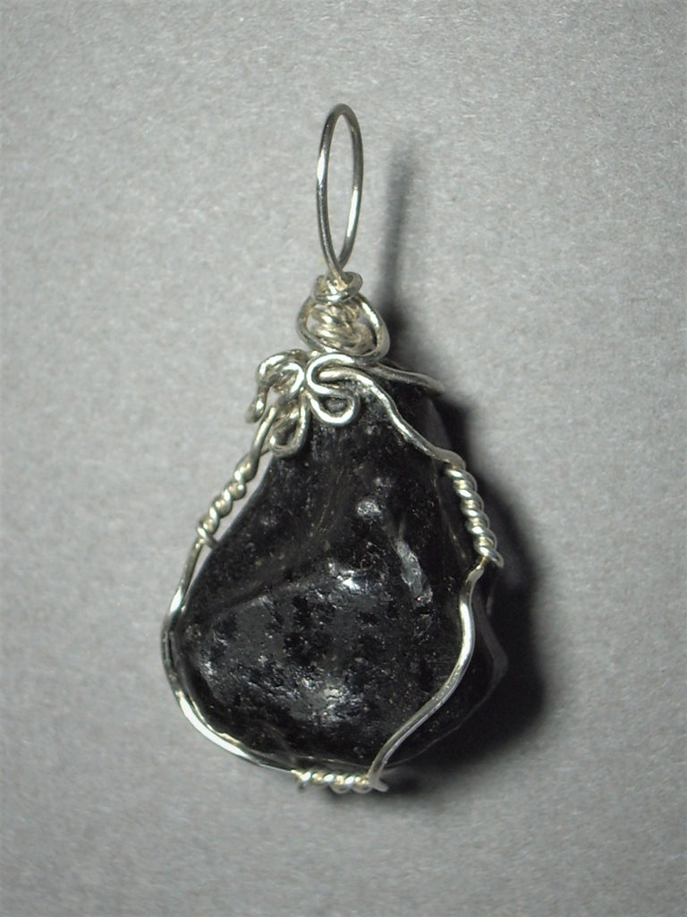 Raw Apache Tear Pendant Wire Wrapped .925 Sterling Silver – Jemel