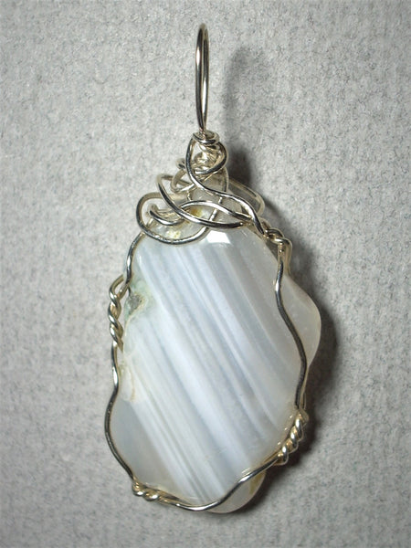 Banded Opal Pendant Wire Wrapped .925 Sterling Silver – Jemel