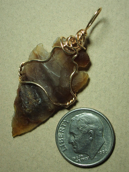 Agate Arrowhead Pendant Wire Wrapped 14/20 Gold Filled – Jemel