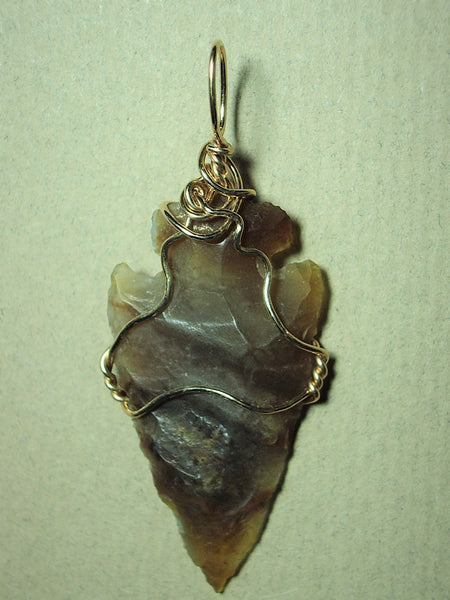 Agate Arrowhead Pendant Wire Wrapped 14/20 Gold Filled – Jemel