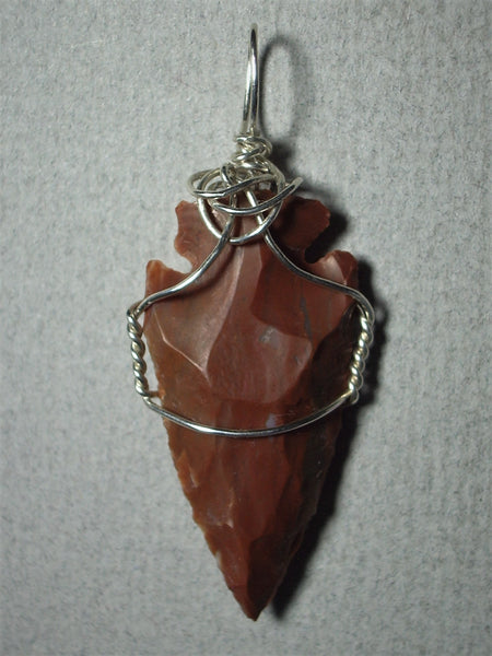 Jasper Arrowhead Pendant Wire Wrapped .925 Sterling Silver – Jemel